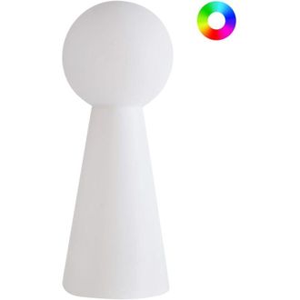 Beliani LED-Stehlampe für den Außenbereich TORNE Weiß