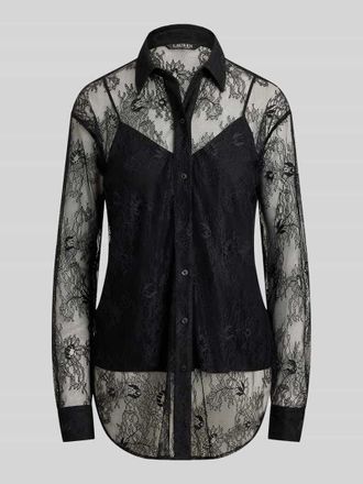 Lauren Ralph Lauren Loose Fit Langarmbluse aus floraler Spitze