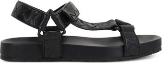 Bottega Veneta Loafer - Black Calf Leather-Rubber Sandals - Gr. 43 (EU) - in Schwarz - f&uuml;r Damen