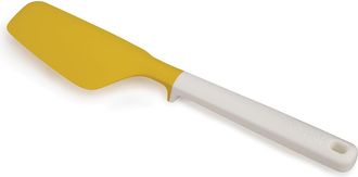 Joseph Joseph Elevate Eierwender mit integriertem Werkzeugablage, flexibler, hitzebeständiger Silikonkopf, antihaftbeschichtet, Weiß Gelb