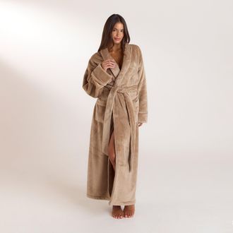Lounge Peignoir Long - Beige - XL-XXL