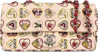 Chanel 2006 Valentine Schultertasche aus Canvas - Rosa