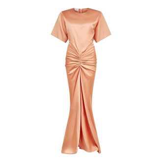 Andamane Femme, Robes, Rose, Taille: 38 FR Iris Short Sleeves Maxi Dress