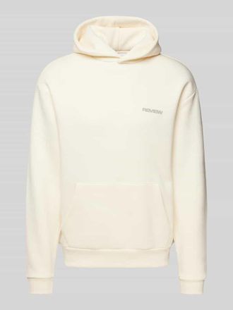 Review Hoodie mit Label-Print