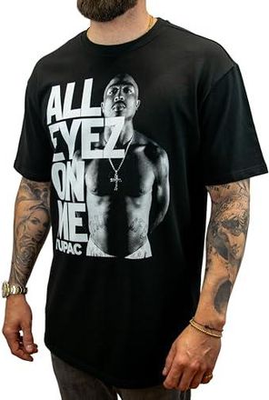 Amplified T-shirt Hip Hop surdimensionn&eacute;, noir, 100 % coton (240 g) pour homme, femme, enfant, unisexe, printemps, &eacute;t&eacute;, automne, hiver, festival, musique, M