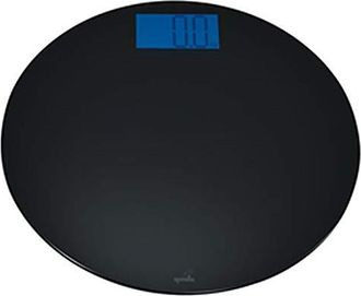Spirella Digitale Personenwaage K&ouml;rperwaage Waage Gewichtswaage aus Sicherheitsglas, Schwarz