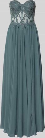 Mascara Abendkleid mit Spitze und Gehschlitz