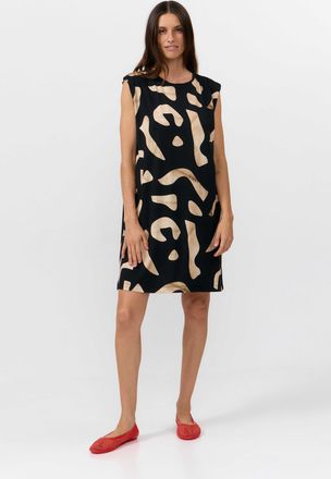 Suite13lab Damen vegan Kleid Shire Print Stones Schwarz