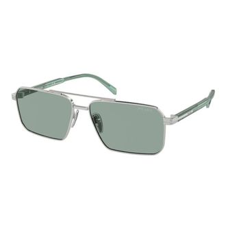 Prada Stilvolle Sonnenbrille aus Silbermetall - - Accessories - Herren - Grau - 58 MM