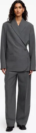 Arket Blazer Aus Wollmischung -Grau