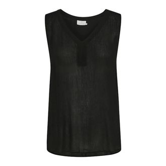 Kaffe Haut Noir Profond Col en V - Femme - Tops - Noir - Taille: 38 FR
