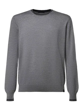 Fay Pull Col Rond - Gris