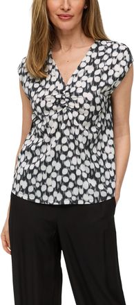 s.Oliver Damen 2138572 T-Shirt, schwarz|weiß, 36