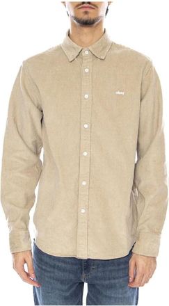 Obey Homme, Chemises, Beige, Taille: S Chemise en velours c&ocirc;tel&eacute;