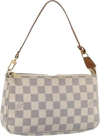 Louis Vuitton Pre-owned Damier Azur Pouch - Femme - Pre-owned - Blanc - Taille: ONE Size