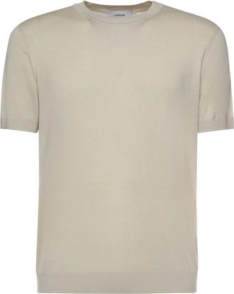 Lardini Homme, Tops, Beige, Taille: 2XL T-shirt &agrave; manches courtes et col rond