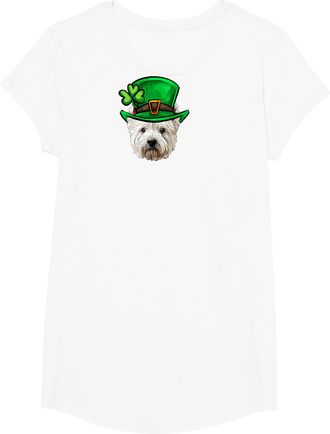 Whyitsme Design Lustiger St. Patricks Day West Highland Terrier Hund Westie T-Shirt
