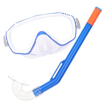Com-Four 2-teiliges Tauchset für Kinder von 3 bis 6 Jahren - Set zum Schnorcheln für kleine Kinder - Schwimmbrille mit Atemhilfe zum Tauchen (Kinder - transpar