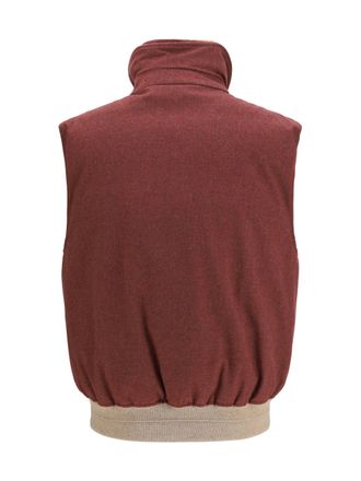 Brunello Cucinelli Mens Wool Padded Vest Lava Blazers E Vests