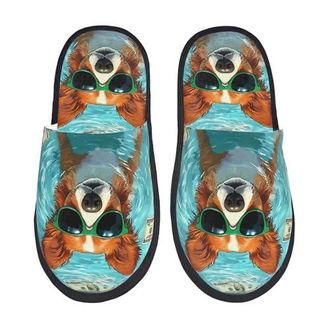 Generic Accueil Pantoufles Chihuahua Nageur Dr&ocirc;le Cozy Pantoufles DH&ocirc;tel Peluche Hiver Chausson Pour Camping Spa H&ocirc;tel L