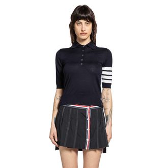 Thom Browne 4-Bar Polo in Fine Merino Wool