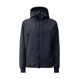 C.P. Company C.p. Company, Homme, Vestes, Bleu, Taille: XL Veste Softshell &agrave; Col Montant et Capuche &agrave; Lunettes