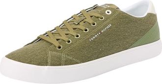 Tommy Hilfiger TH Hi Vulc Low Summer CVS, Basket vulcanis&eacute;e, Mash Green