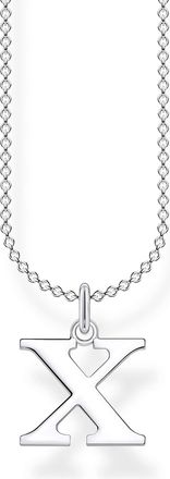 Thomas Sabo Thomas Sabo Damen Halskette Buchstabe X silber 925 Sterlingsilber, 38-45 cm Länge