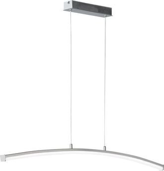 Wofi Leuchten Wofi - led Hängeleuchte silber Pendelleuchte Esszimmerlampe hängend, Metall, 1x 12W 960Lm warmweiß, LxBxH 100x2,5x150 cm