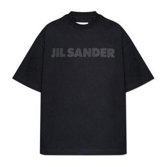 Jil Sander T-Shirt mit Logo - - Tops - Damen - Schwarzk - XS