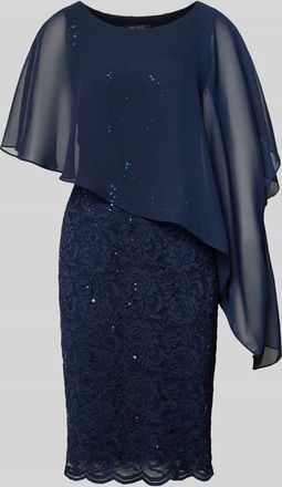 Swing Knielanges Cocktailkleid mit Paillettenbesatz