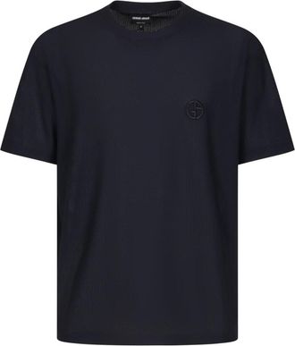 Giorgio Armani Homme, Tops, Noir, Taille: M T-shirt technique gaufr&eacute;