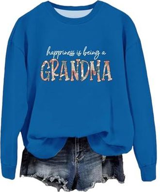 Generic Sweatshirts pour femmes UK sweatshirts pour femme imprim&eacute; graphique haut surdimensionn&eacute; col rond manches longues automne hiver d&eacute;contract&eacute; confortable