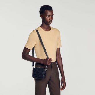 Sandro Petit sac en cuir tress&eacute;