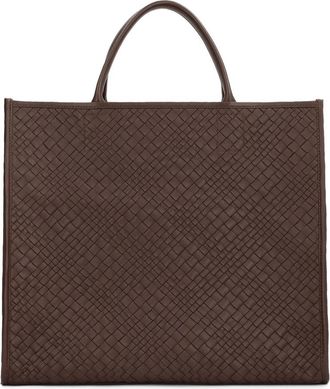 Kazar Femme, Sacs, Brun, Taille: ONE Size Cabas en cuir tress&eacute; avec pochette amovible