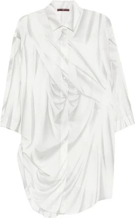 High Femme, Blouses et Chemises, Blanc, Taille: 38 FR Chemise Oversize en Popeline de Coton