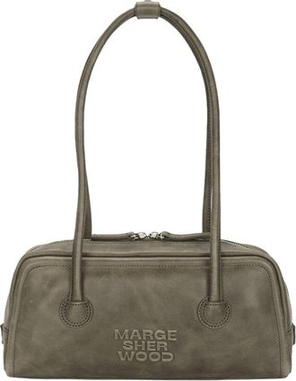 Marge Sherwood Femme, Sacs, Vert, Taille: ONE Size Sac Bandouli&egrave;re Souple Boston en Cuir Pull-Up avec Passepoil