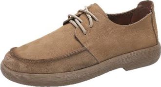 Generic Baskets bateau classiques &agrave; bout rond en cuir v&eacute;ritable pour homme, kaki, 39 2/3 EU
