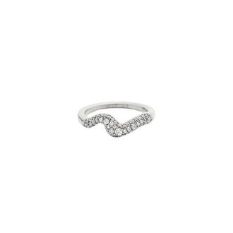 Missoma Bague ondul&eacute;e Molten Snow en argent m&eacute;lang&eacute;