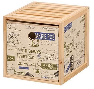 Kit Closet Beistelleimer aus Holz Serie Wood