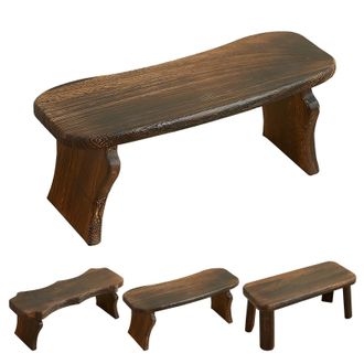 Generic Hocker Holz 43/60 cm Sitzhocker Flur Garderobenhocker Holzhocker Landhausstil - Massivholz Sitzbank Schuhbank Eckbank Holzbank - Pflanzenhocker, Rusti