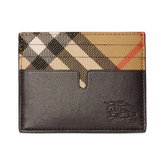 Burberry Homme, Accessoires, Brun, Taille: ONE Size Tall Pop Check Card Case