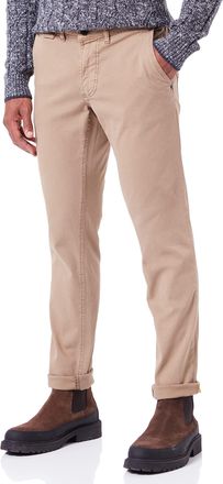 Camel Active Herren Slim fit Madison Chino Hose, Beige, 33W / 36L