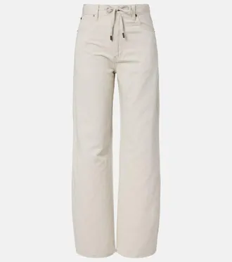 Frame Denim Wide-Leg Jeans Off Duty Tunnelzug