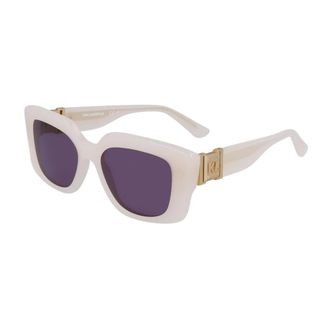 Karl Lagerfeld Femme, Accessoires, Beige, Taille: ONE Size Lunettes de soleil rectangulaires