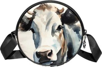 Generic Petit sac &agrave; bandouli&egrave;re rond pour femme, sac &agrave; bandouli&egrave;re esth&eacute;tique avec fermeture &eacute;clair et bretelles r&eacute;glables pour femme et fille