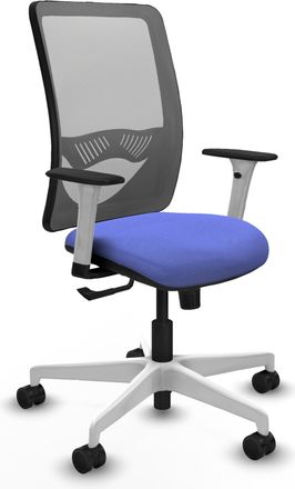 Piqueras y Crespo B&uuml;rostuhl Zulema Blau mit wei&szlig;en und schwarzen Armlehnen, h&ouml;henverstellbare Lendenwirbelst&uuml;tze, ausgestattet mit 3 Positionen und Schneidschaum, Grau/