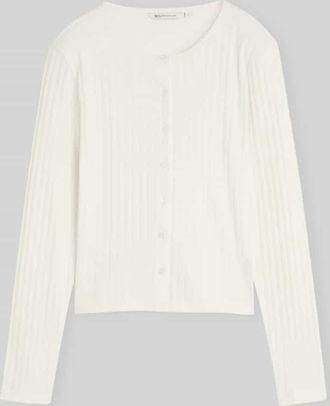Tom Tailor Denim Slim Fit Strickjacke aus Baumwoll-Mix
