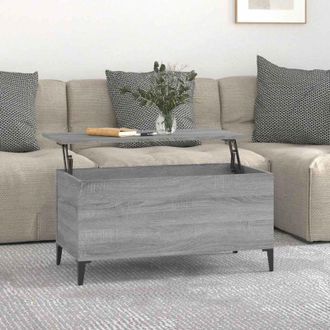 vidaXL Vidaxl - Table basse Sonoma gris 90x44,5x45 cm Bois ding&eacute;nierie