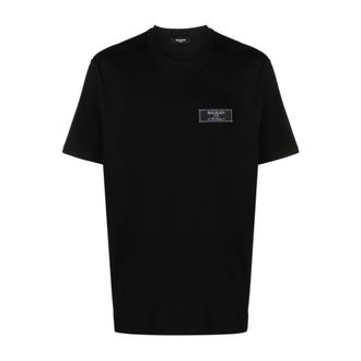 Balmain Homme, Tops, Noir, Taille: M Mini Logo T-shirt